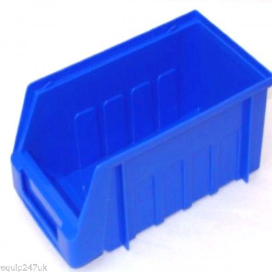 10 BLUE SIZE 2 STORAGE BINS WALL OR STACK GARAGE HOME WORKSHOP sold by ...